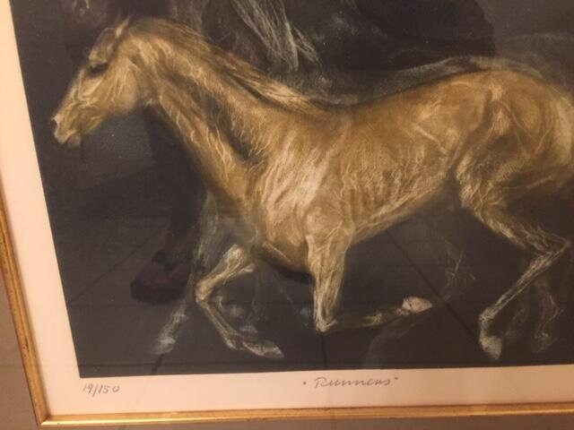 G.H. Rothe "runners" Hand Signed, Titled,numbered Mezzotint. Horses ...
