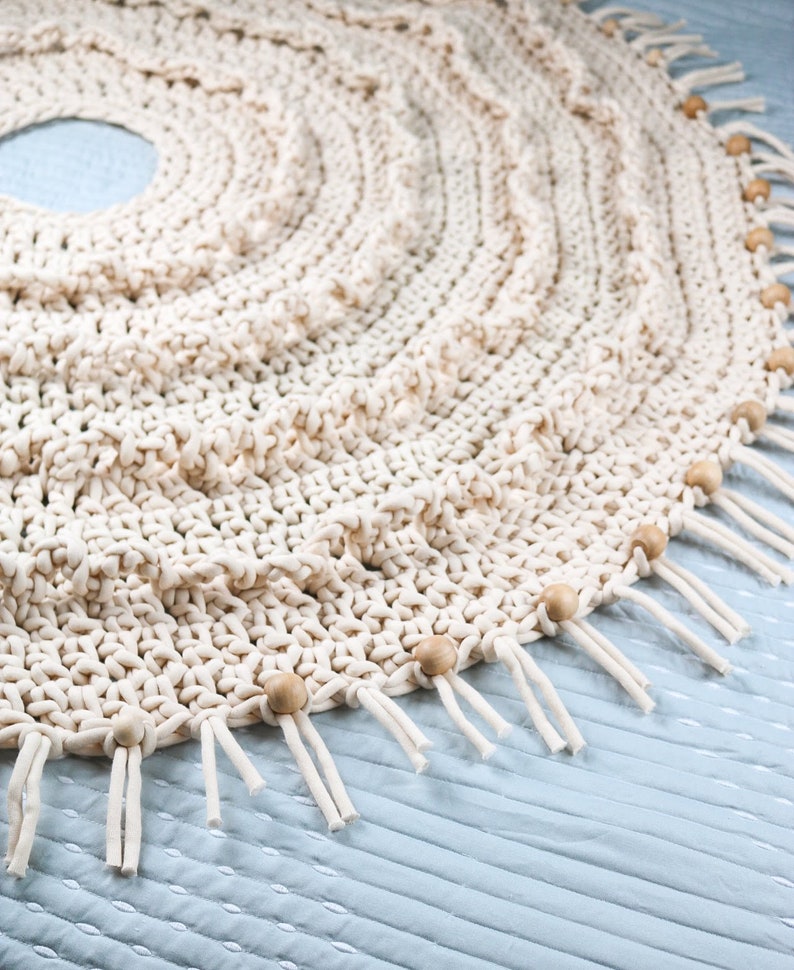 Boho Christmas Tree Skirt Crochet Pattern Bohemian Style - Etsy