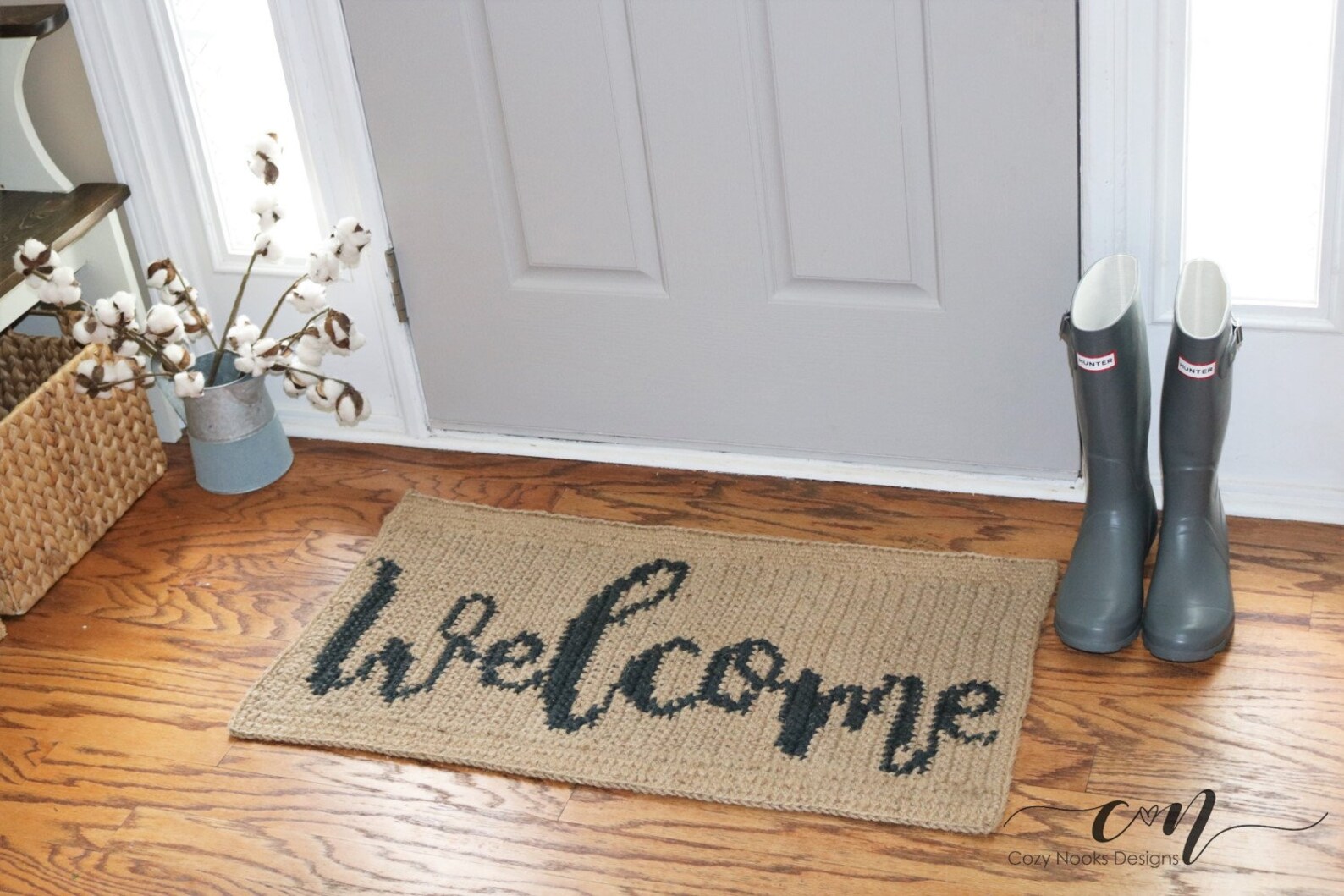 Farmhouse Welcome Mat Crochet Pattern Jute Crochet Pattern - Etsy