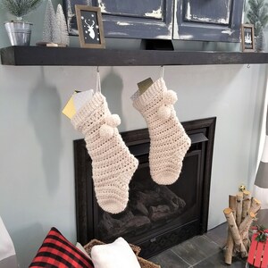 Farmhouse Christmas Stocking Crochet Pattern: Rustic Decor (PDF Pattern ...