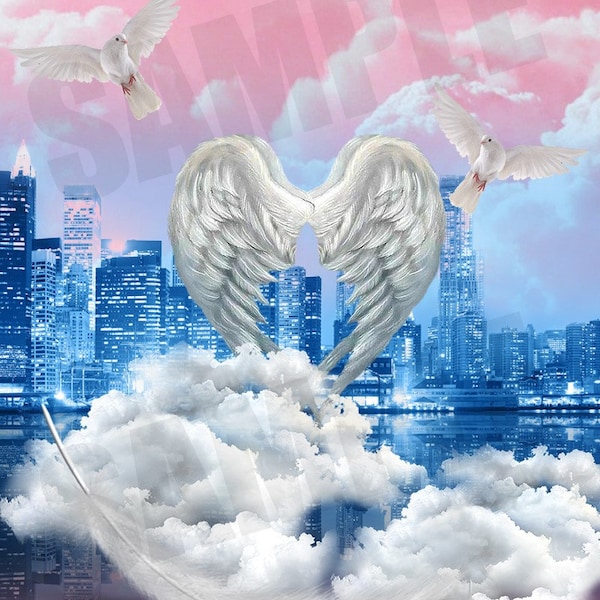 Memorial Background With Doves - Etsy