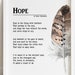 PRINTABLE Hope Poem by Emily Dickinson, Printable Inspirational Wall ...