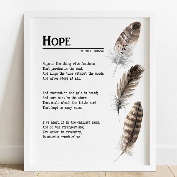 Hope is the Thing With Feathers - Etsy
