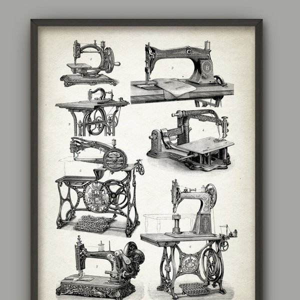 Sewing Machine Print - Etsy