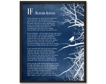 If by Rudyard Kipling Typography Print Inspirational Poster Wall Art ...
