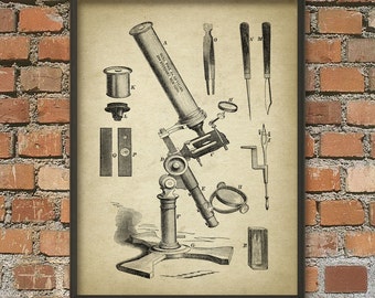 Microscope art | Etsy