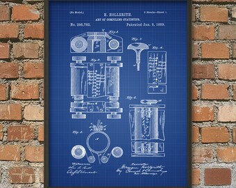 Computer Patent Wall Art Poster Set of 6 Computer Room Home | Etsy