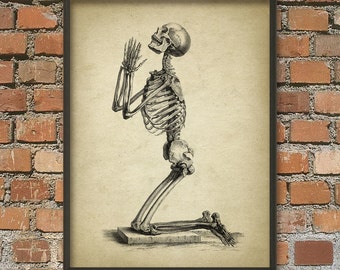 Skeleton wall art | Etsy