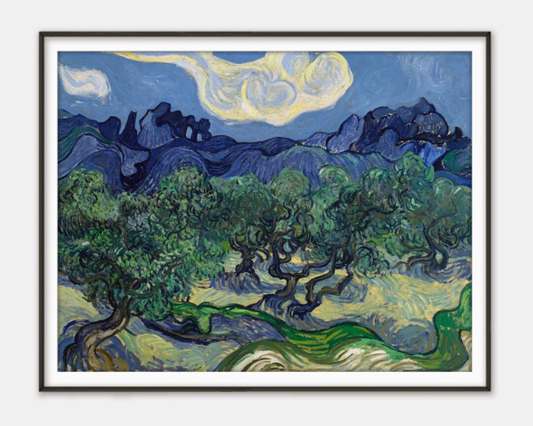 Olive Trees Print by Vincent Van Gogh, Olive Tree Painting, Classic ...