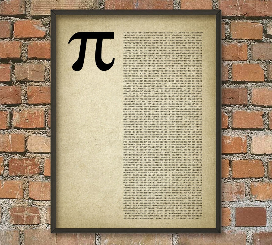 Pi (digits) Wall Art Poster, Mathematics Student Gift Idea, Dorm Decor ...