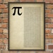 Pi digits Wall Art Poster Mathematics Student Gift Idea - Etsy