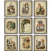 Alice in Wonderland Wall Art Poster Set of 9 Nursery Home Decor ...