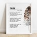 Hope Poem by Emily Dickinson Print, Inspirational Wall Art, Hope is the ...