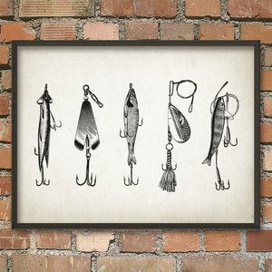 Fishing Lure #2 Patent Wall Art Poster, Angling Wall Art Print ...