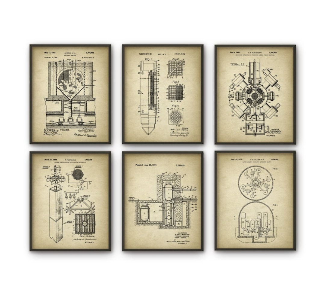Nuclear Reactor Print Set of 6, Nuclear Reactor Power Cell, Nuclear ...
