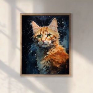 Ginger Cat Print, Modern Cat Painting Wall Art - Etsy