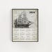 Sailing Ship Calendar 2026, Marine Tall Ship Wall Art Poster, Naval ...