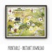 PRINTABLE Hundred Acre Wood Map Print, Classic Winnie the Pooh Nursery ...
