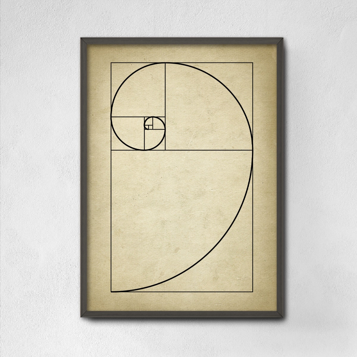 Fibonacci Spiral Wall Art Poster Mathematics Fibonacci | Etsy