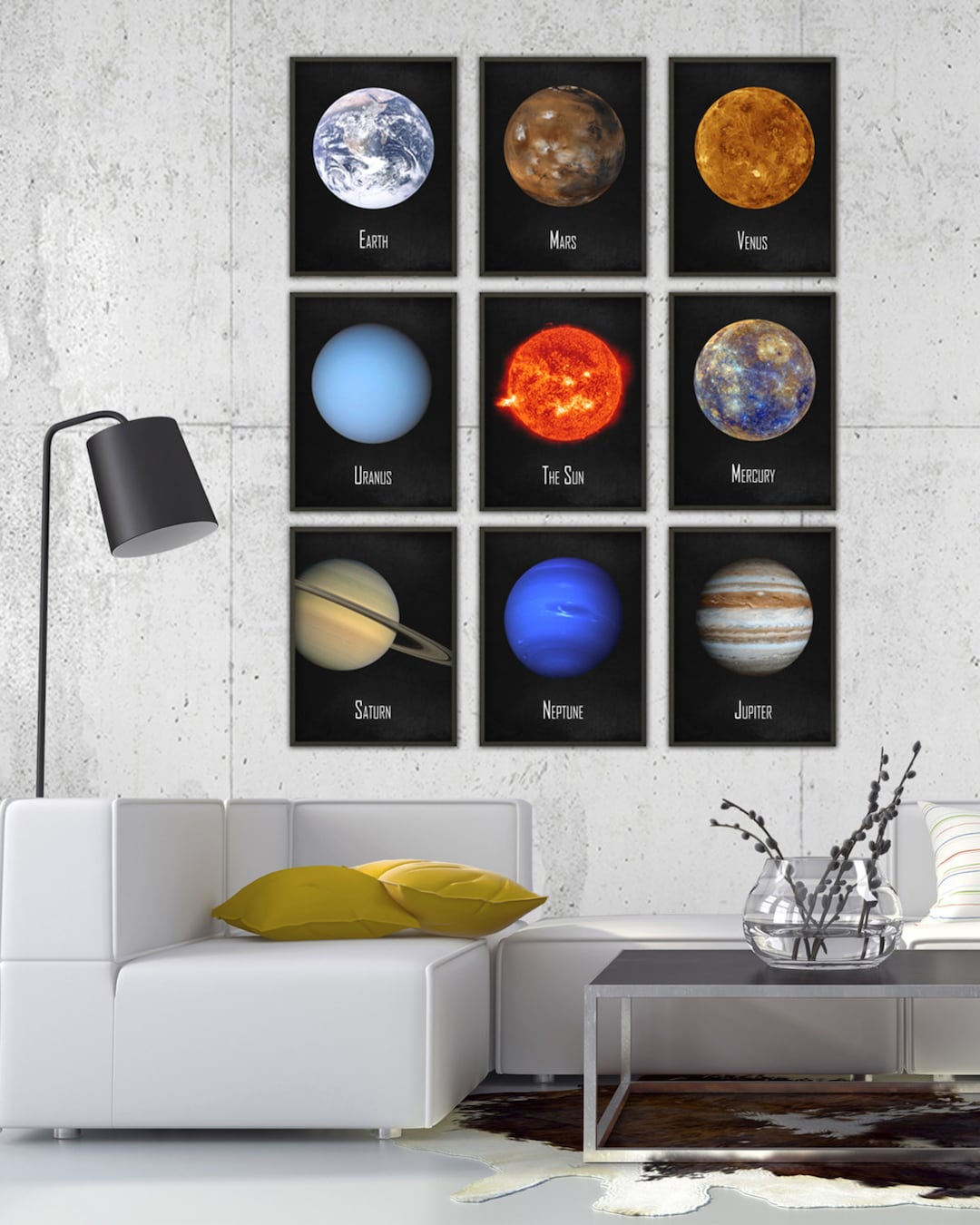 The Solar System Wall Art Poster Set of 9 - NASA Astronomy Prints ...