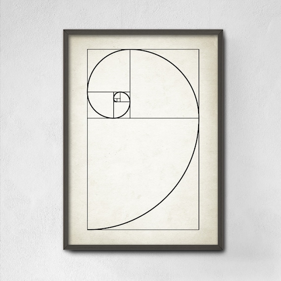 Fibonacci Golden Ratio Classroom Posters Fibonacci Spiral Wall Art