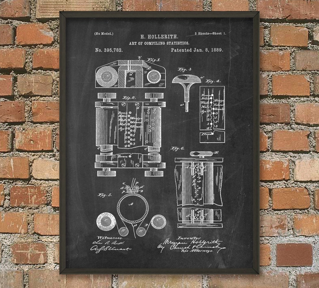 First Computer Patent Print, Computer Wall Art Poster, Computing ...