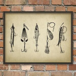 Fishing Lure #2 Patent Wall Art Poster, Angling Wall Art Print ...