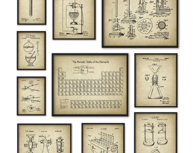 Chemistry Wall Decor Print Set SET OF 3 Scientist Chemistry Print ...