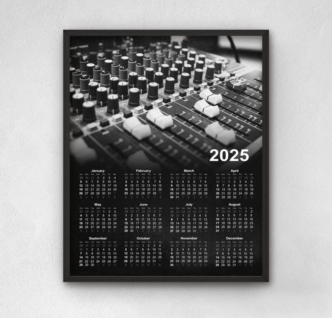 Audio Mixing Console Calendar 2025, Sound Engineer, Recording Studio ...