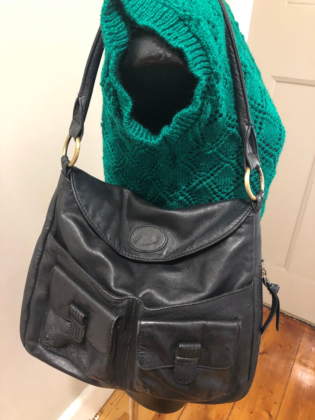 Rowallan Made in Scotland Black Leather Tote Shoulder Hand Bag - Etsy