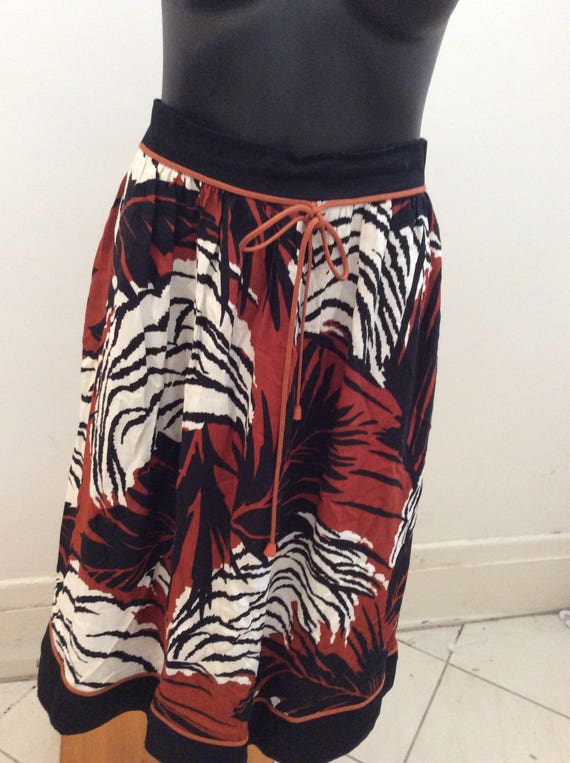 David Molho Paris Vintage 60s 70s Black Rust Orange W… - Gem