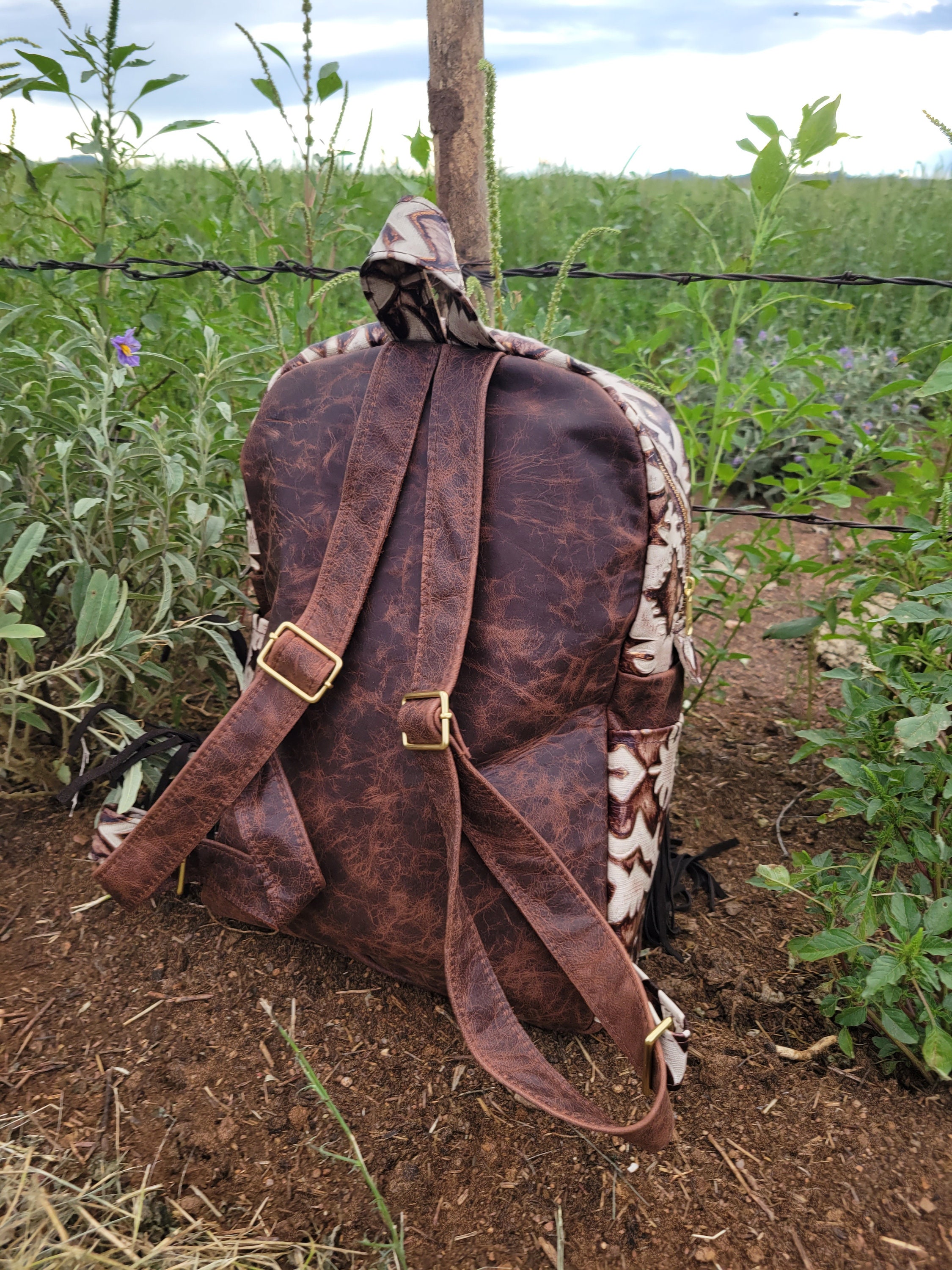 Cowhide Fringe Zipper Backpack Cowhide Back Pack Cowhide - Etsy