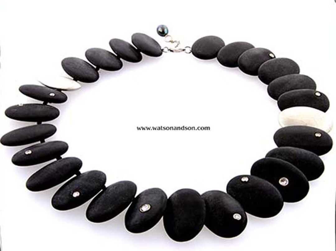 Lava and Diamond Necklace - Etsy