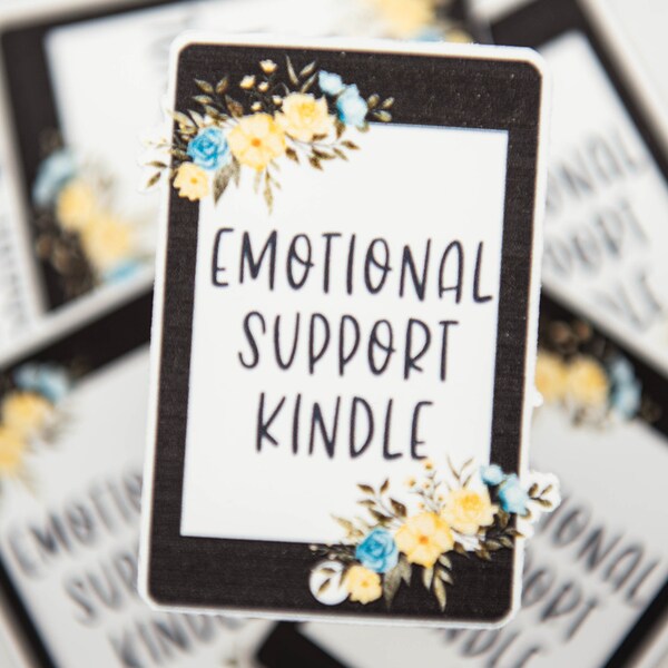 Emotional Support Kindle Decal - Etsy