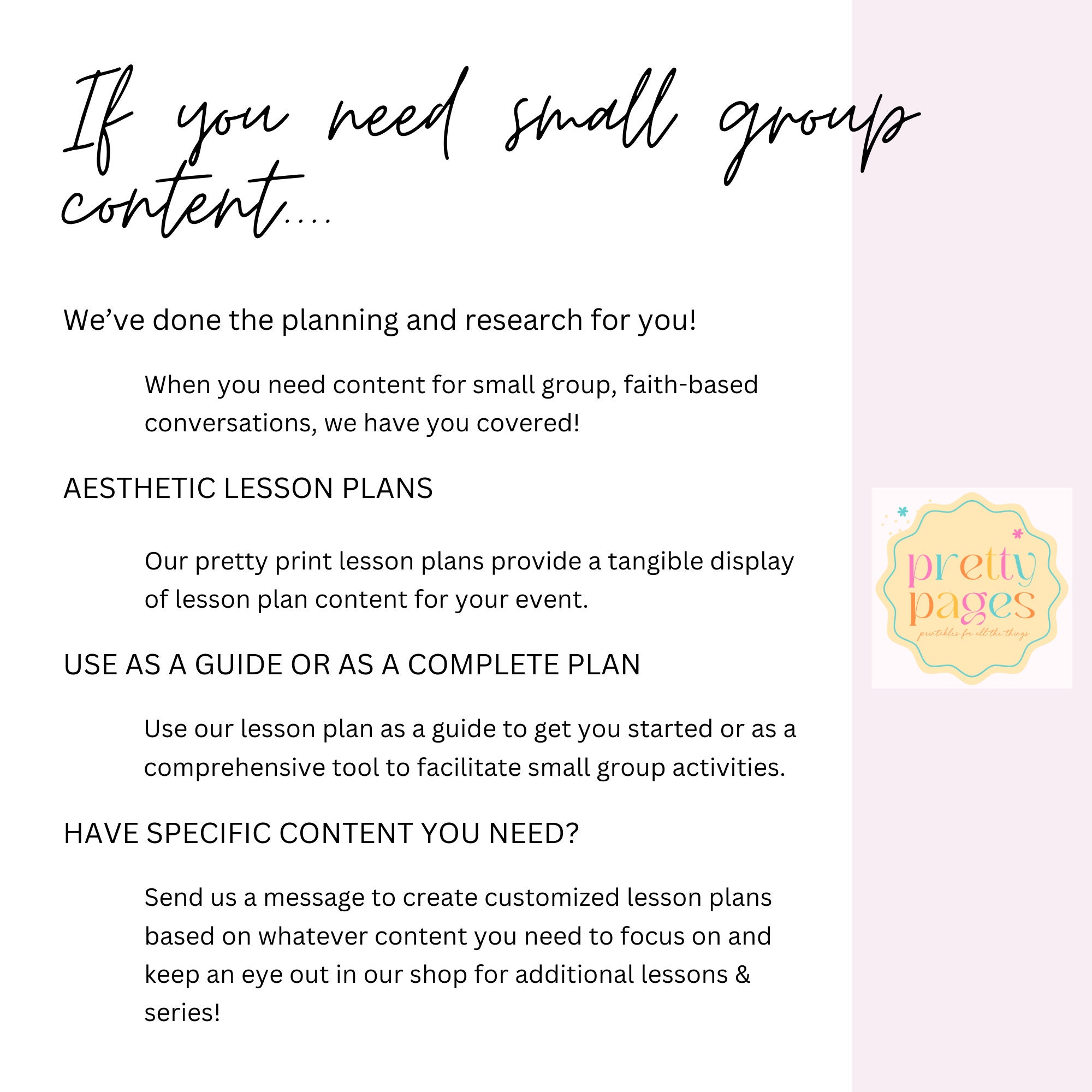 Bible Study Lesson Plan BUNDLE, 5 Lessons printable PDF - Etsy