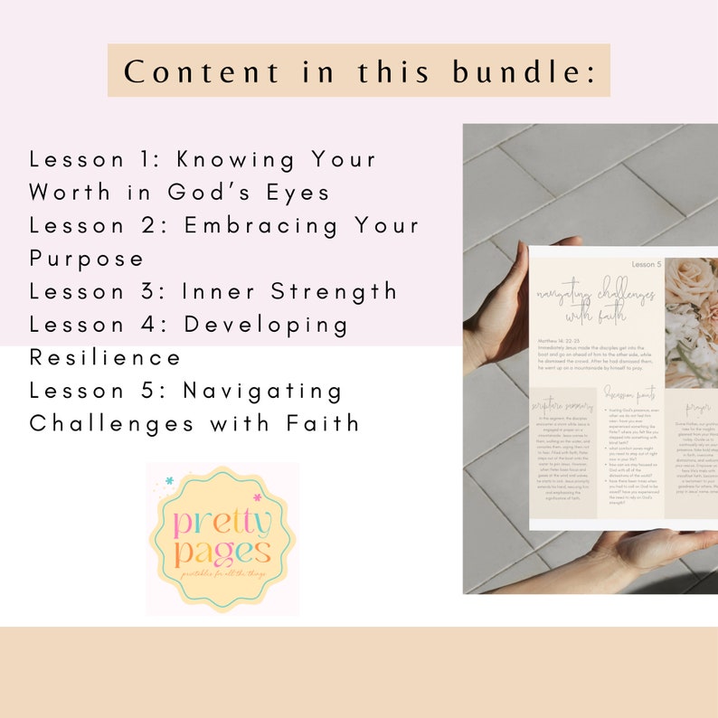 Bible Study Lesson Plan BUNDLE, 5 Lessons [printable PDF] - Etsy