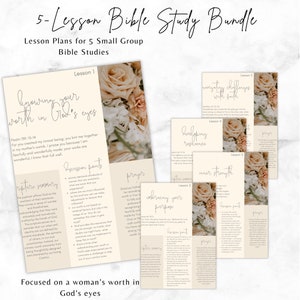 Bible Study Lesson Plan BUNDLE, 5 Lessons [printable PDF] - Etsy