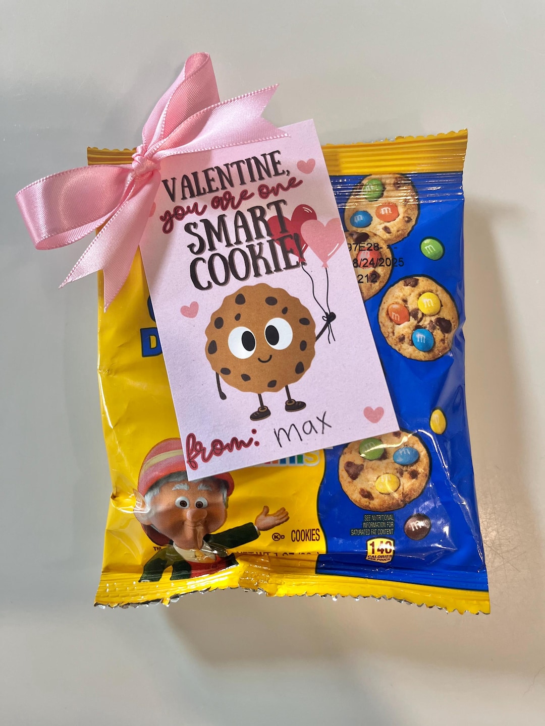 Printable Cookie Valentine, Instant Download for Classroom Valentines ...