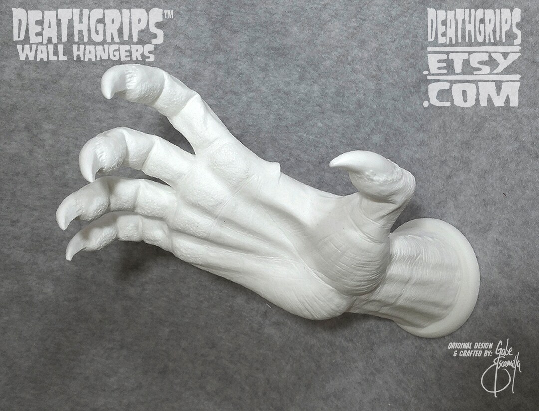 White WEREWOLF Hand DEATHGRIPS™ Wall Hanger by Artist Gabe Escamilla ...