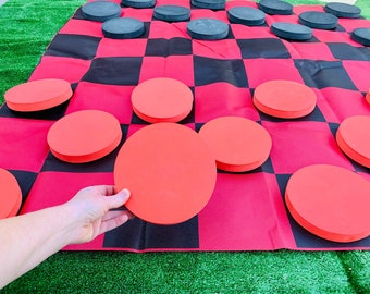 Giant Checkers Game - Etsy