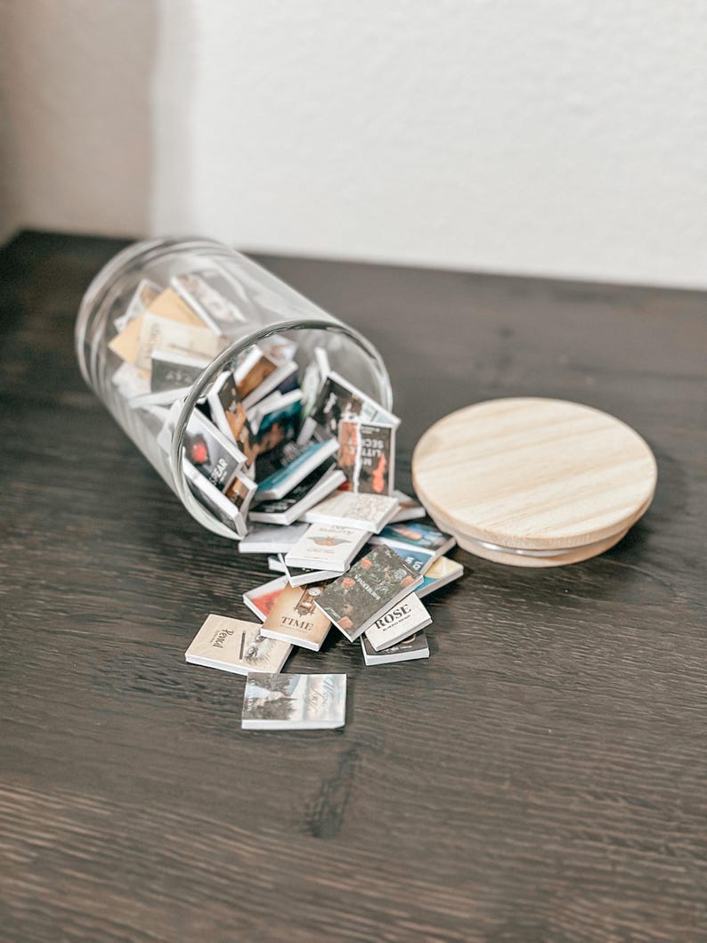 Customizable Mini Book Jar, Mini Book Display, TBR, Tiny Book Jar, Book ...