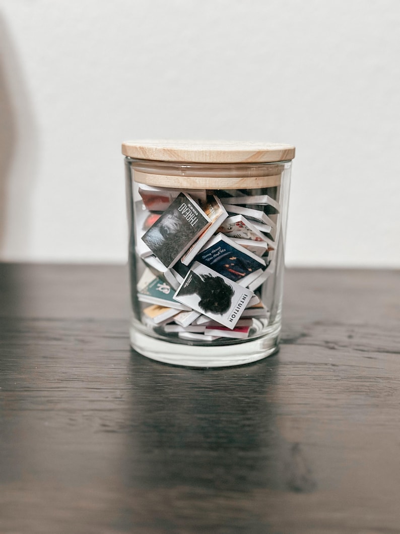 Customizable Mini Book Jar, Mini Book Display, TBR, Tiny Book Jar, Book ...