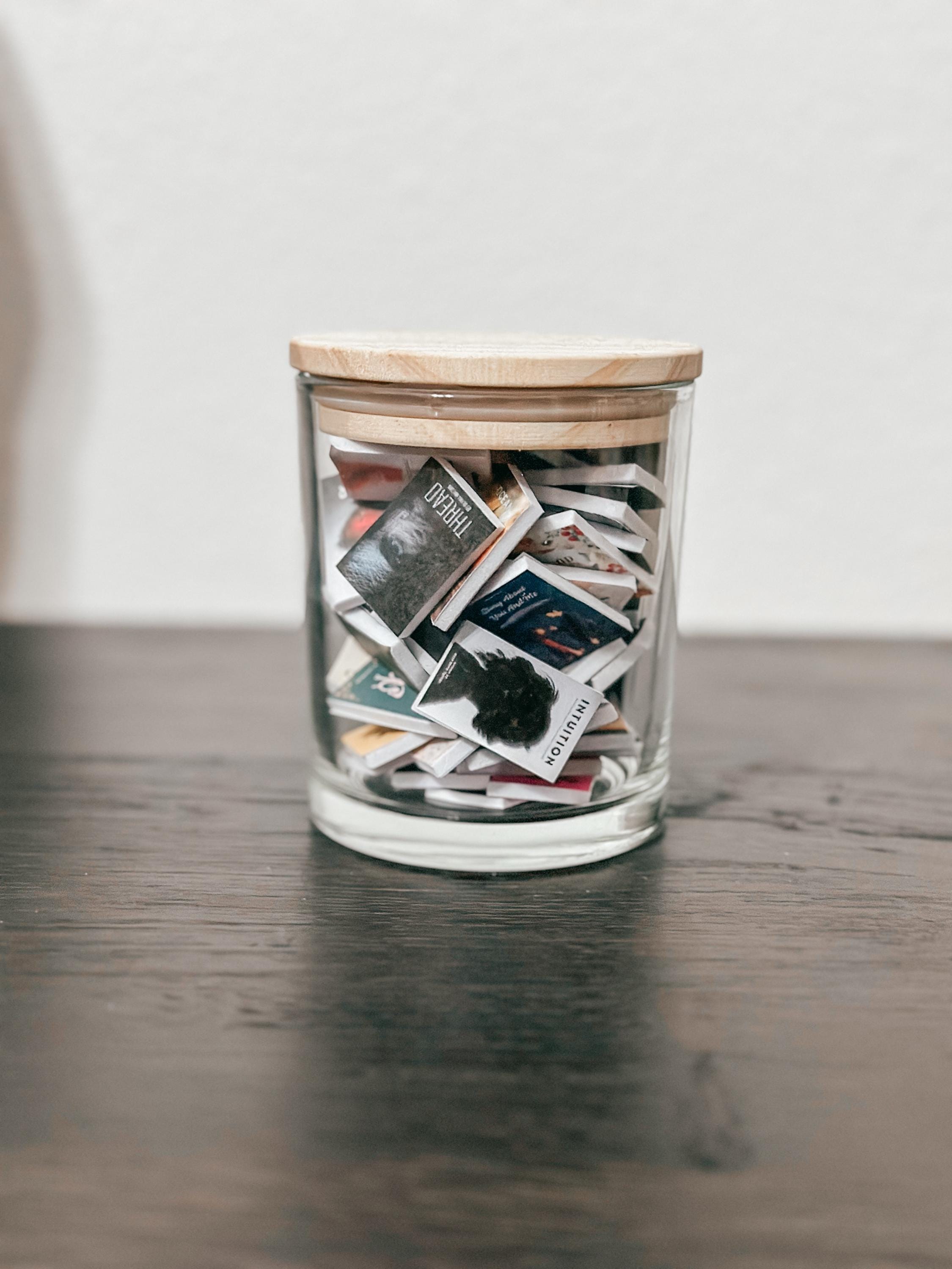 Customizable Mini Book Jar, Mini Book Display, TBR, Tiny Book Jar, Book ...