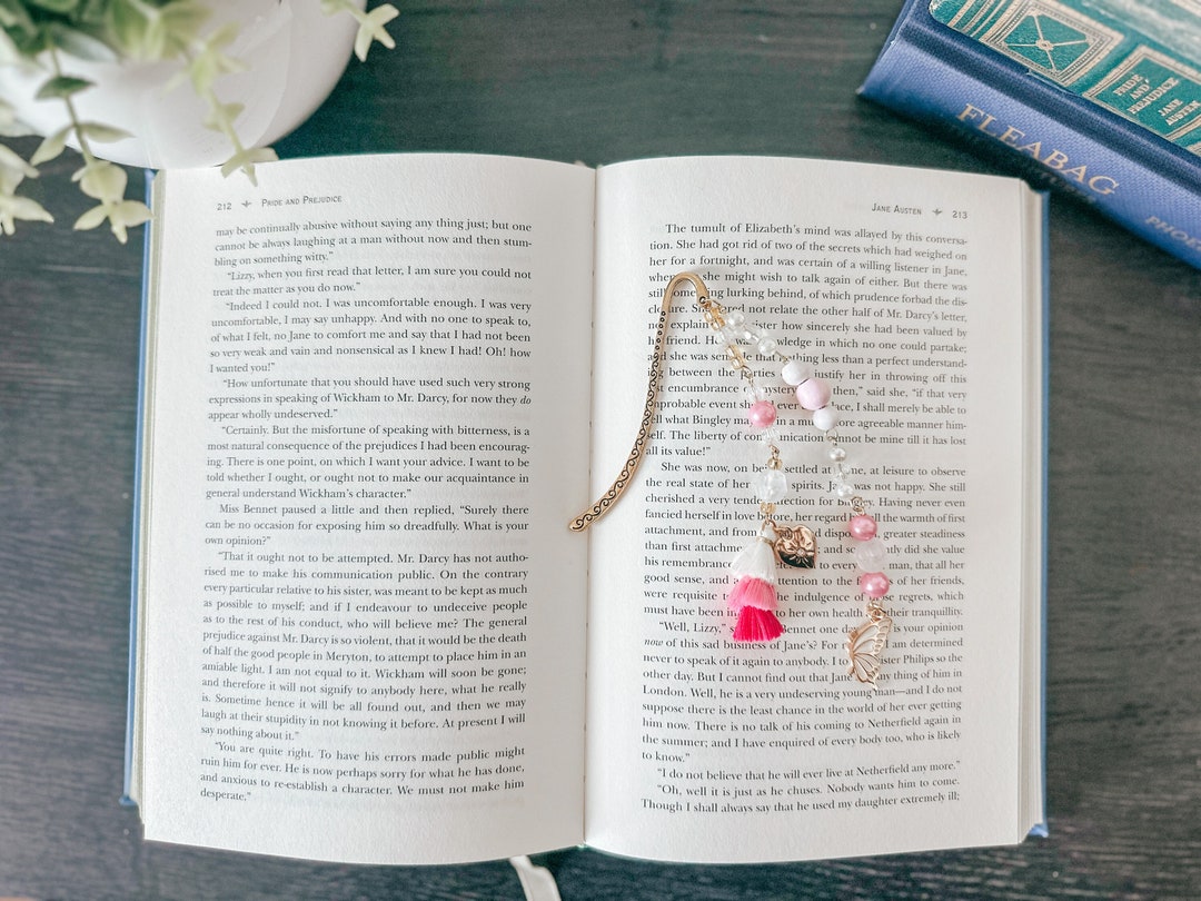 Butterfly Bookmark Charm, Beaded Bookmark, Girly Bookmark, Tassel ...