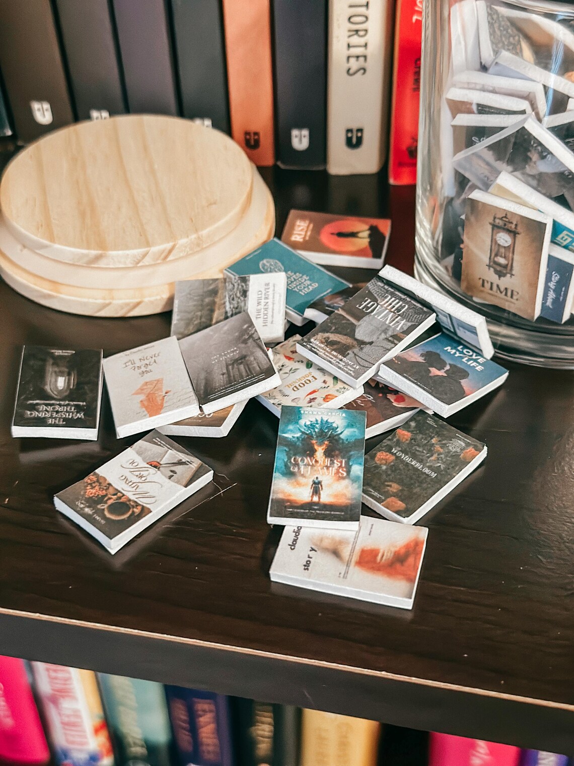 Customizable Mini Book Jar, Mini Book Display, TBR, Tiny Book Jar, Book ...