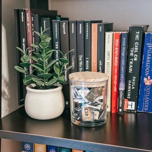 Customizable Mini Book Jar, Mini Book Display, TBR, Tiny Book Jar, Book ...