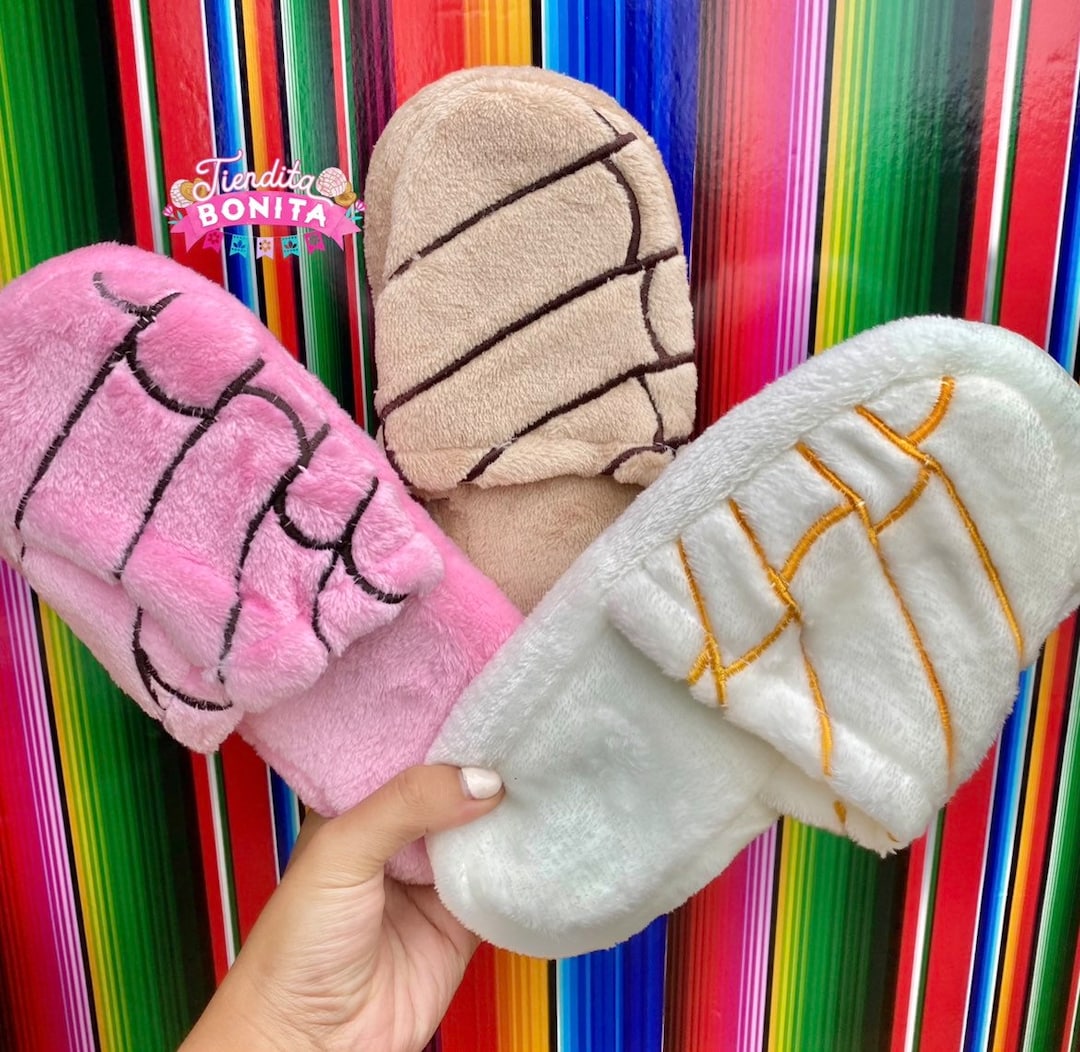 Concha Slippers Concha Pantuflas Mexican Slippers Pan Dulce Slippers ...