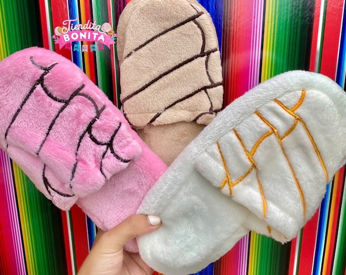 Concha Slippers Concha Pantuflas Mexican Slippers Pan Dulce Slippers ...