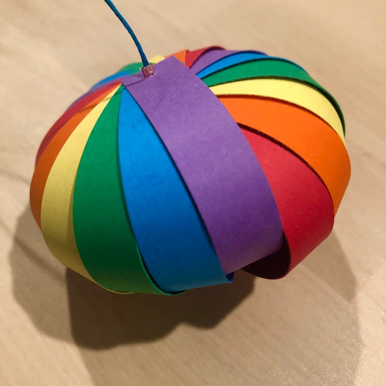 LGBTQIA Handmade Paper Pride Ornament trans Non-binary | Etsy