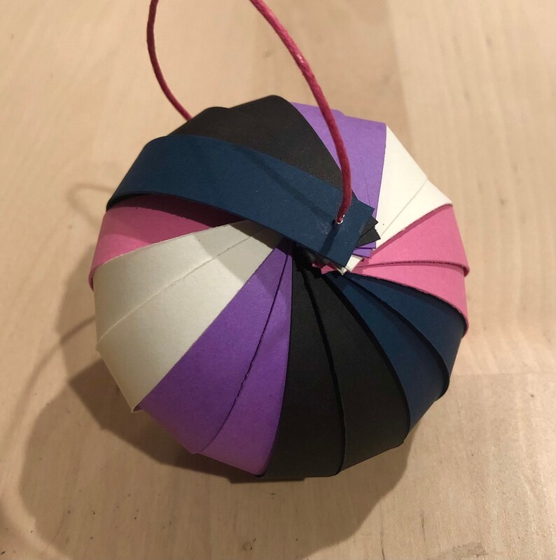 LGBTQIA Handmade Paper Pride Ornament trans Non-binary - Etsy